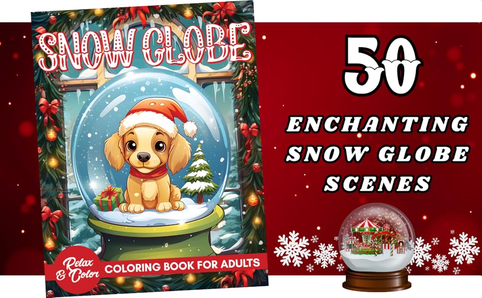 Amazon.com: Snow Globe Coloring Book For Adults: 50 Delightful Designs ...