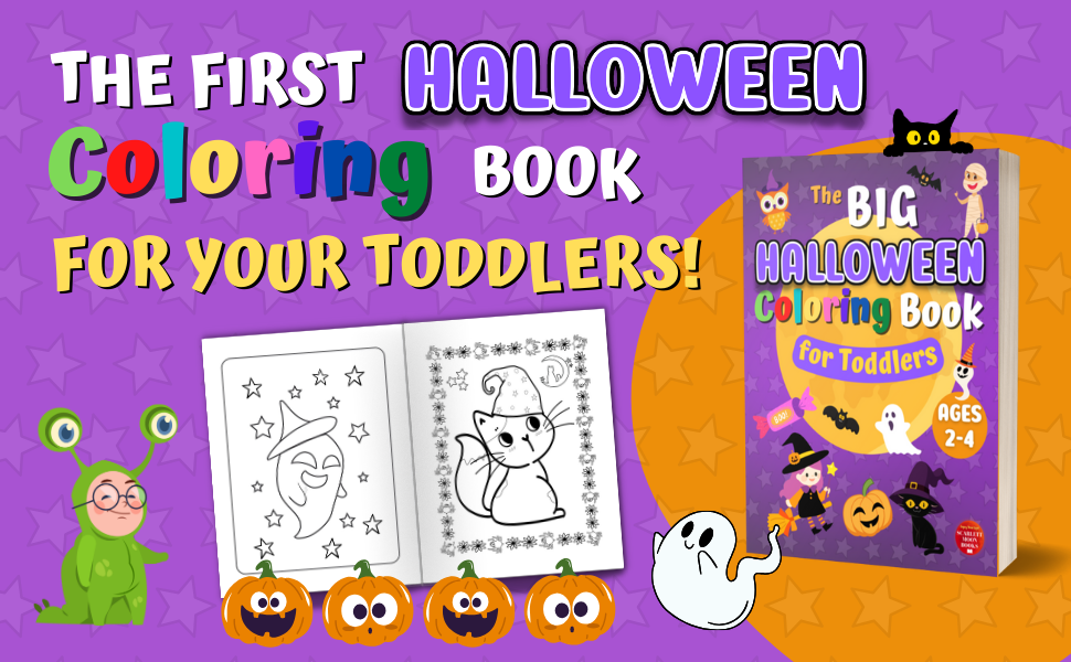 HALLOWEEN COLORING BOOK FOR TODDLERS: The Big Halloween Coloring Book ...
