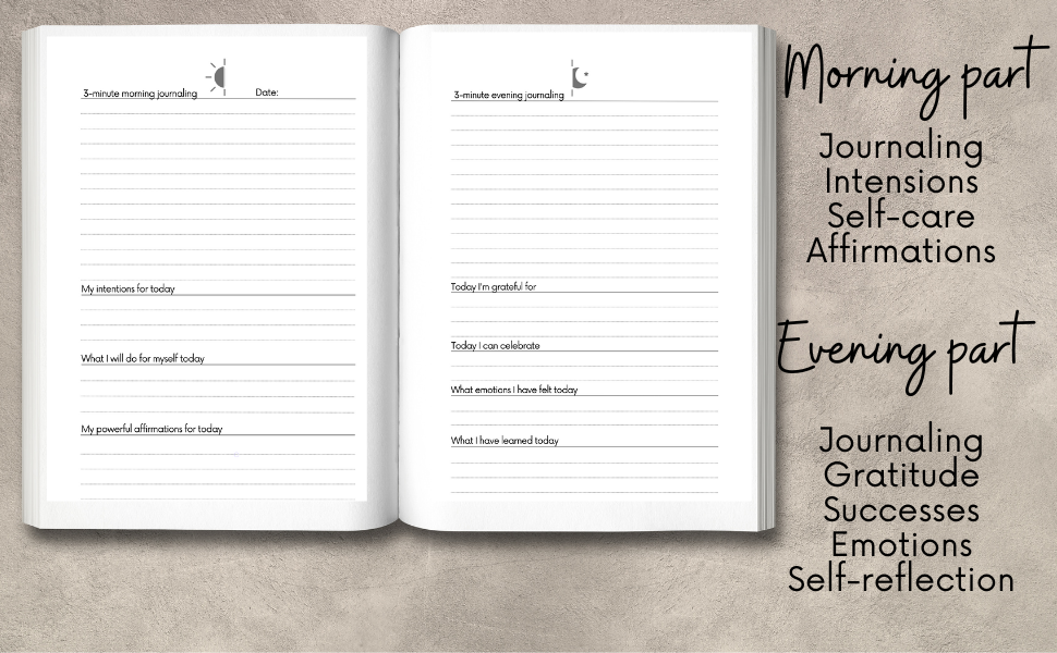 My Daily Self-Care Journal. 90-Day and Night Self-reflection to stay Present and Express ...