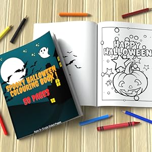 Halloween Colouring Book: Colouring Book for Kids ,50 pages of Fun ...