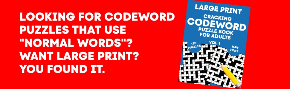 Cracking Codeword Puzzle Book for Adults (Vol 3): Large Print Codeword Puzzle Book for Adults ...