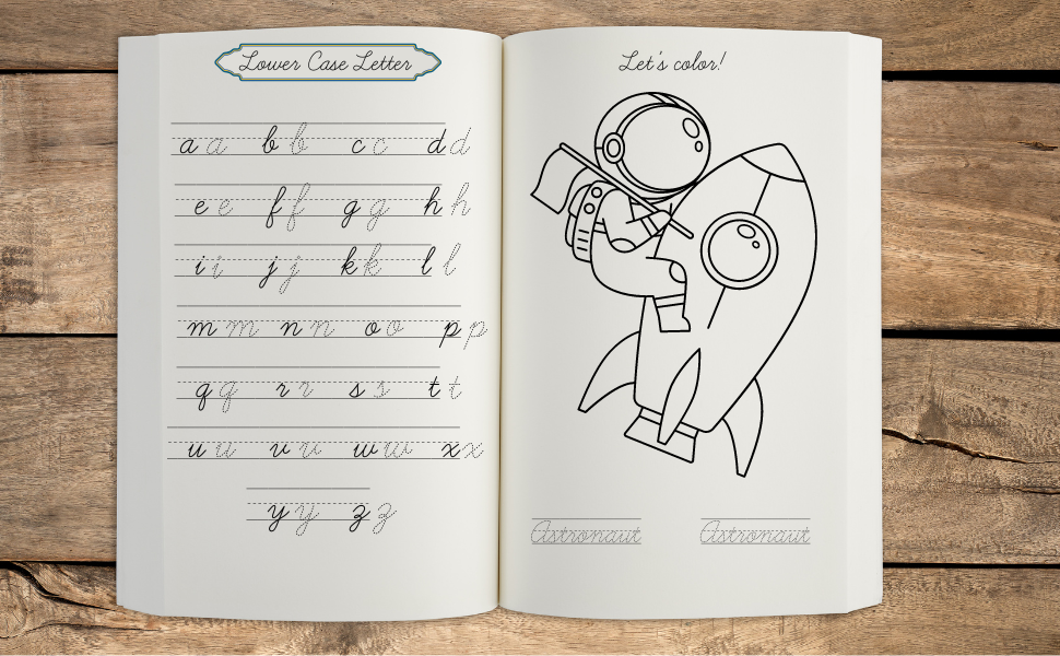 Cursive Handwriting Workbook for Kids Ages 8-12.: Practice Book for Children 3 in 1 with Letters ...