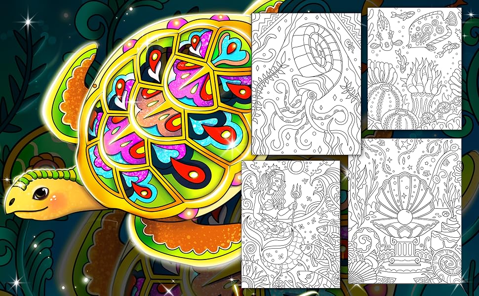 Amazon.com: Ocean Wonders Coloring Book for Adults: Featuring Fun and ...