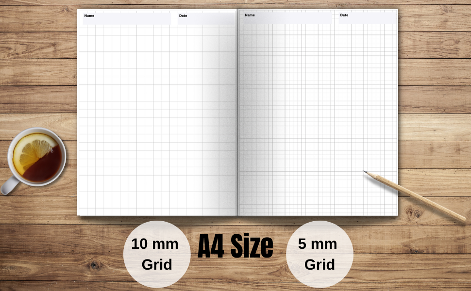 Graph Paper A4 Work Book 100 Pages: 5mm and 10mm Grid for Mathematics Exercises and Graphs ...