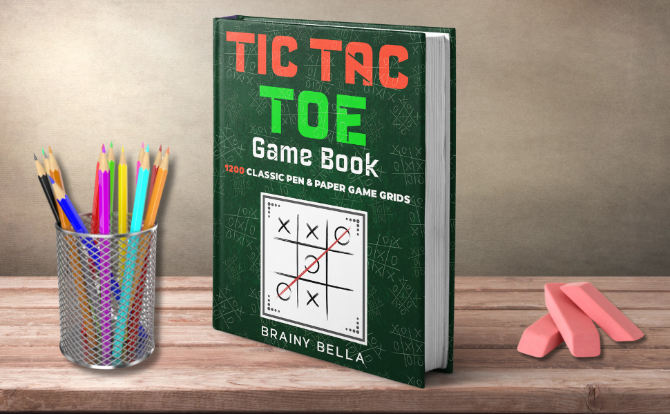 TIC TAC TOE Game Book: 1200 Classic Pen & Paper Game Grids: Bella ...