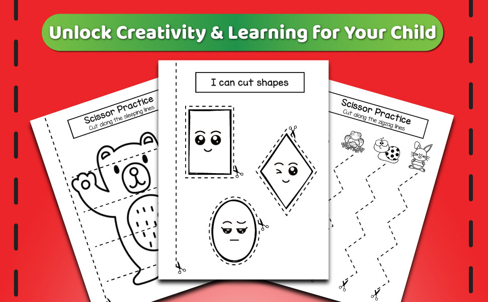 Scissor Skills Activity Book for 3-5 Year Olds: Workbook for Preschool ...