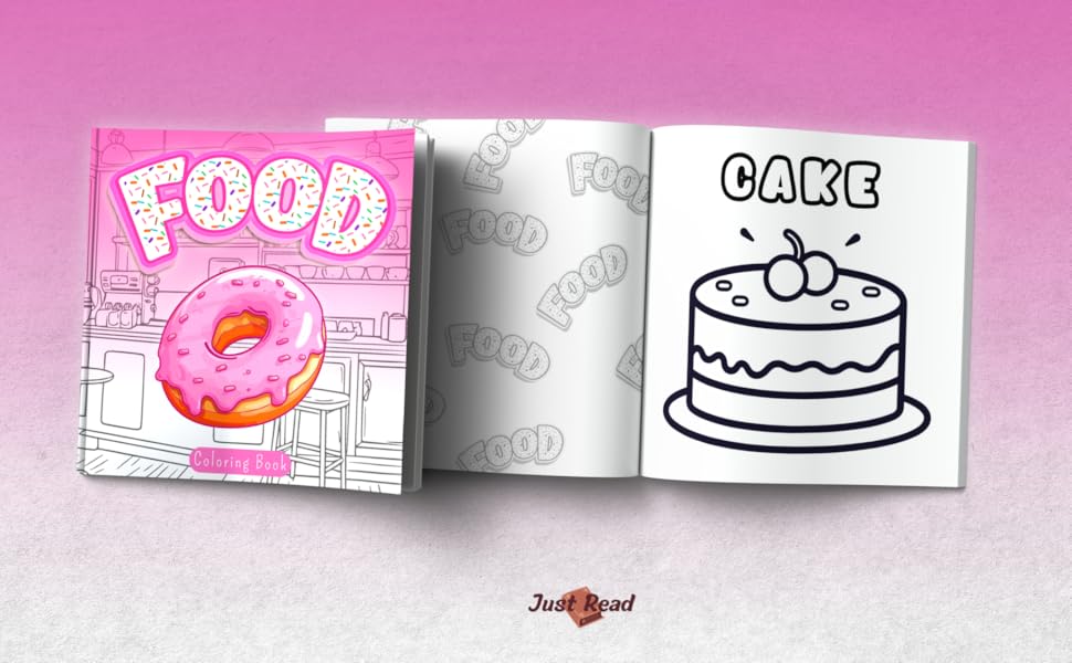 Amazon.com: Food Coloring Book: Bold and Easy Food and Drink Coloring ...