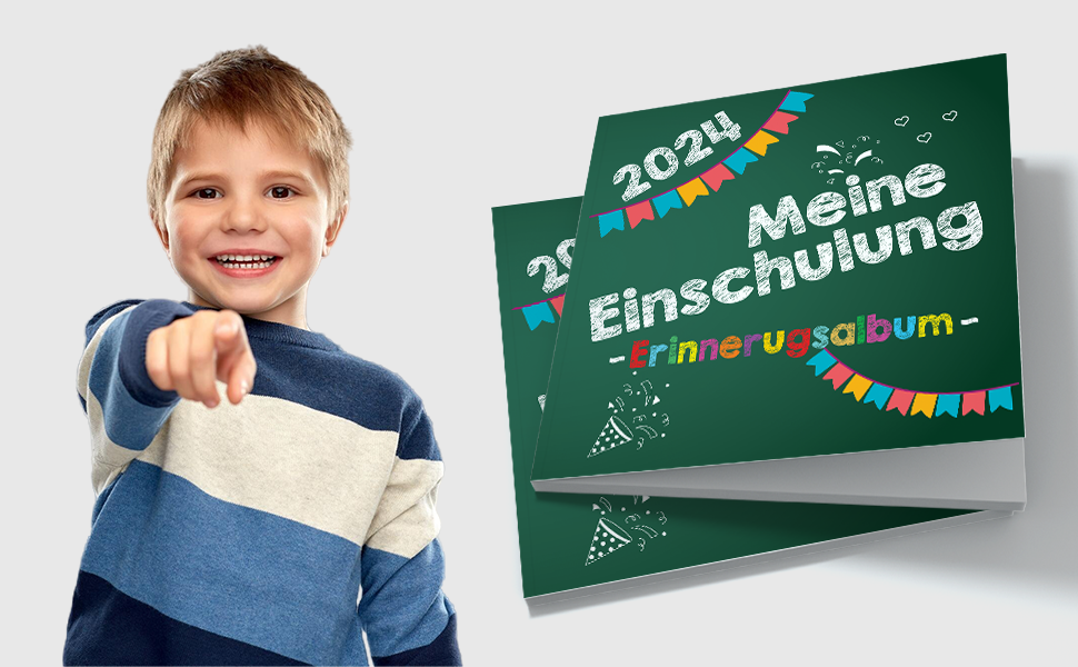 Meine Einschulung 2024 Erinnerungsalbum Gästebuch zum Schulanfang: Fotoalbum zum Schulanfang für ...