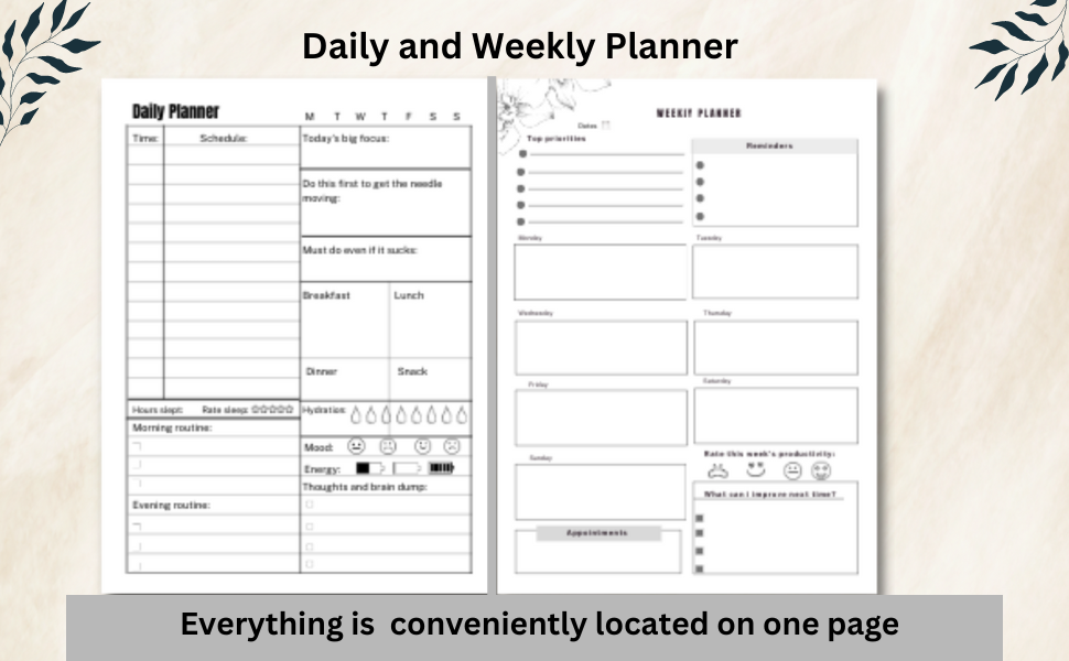 ADHD Planner: Daily Weekly and Monthly Time Management Journal ...