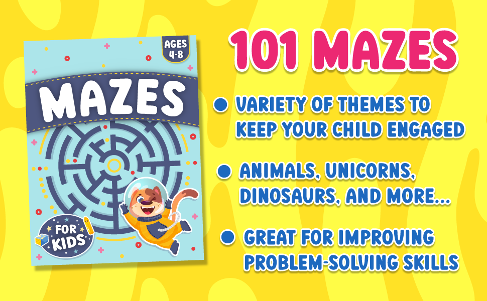 Mazes for Kids Ages 4-8: Maze Activity Book for Boys and Girls | 101 ...