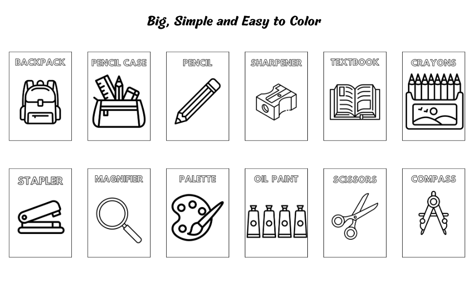 Classroom Objects Coloring Pages For Kids [2025]