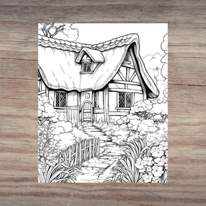 Amazon.com: Country Cottages Colouring Book: Adult colouring book featuring old English cottages ...
