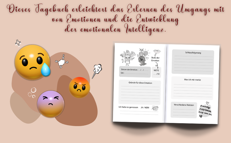 Mein Notizbuch zum Umgang mit Emotionen: Lernen Sie, mit Ihren Emotionen umzugehen und ...