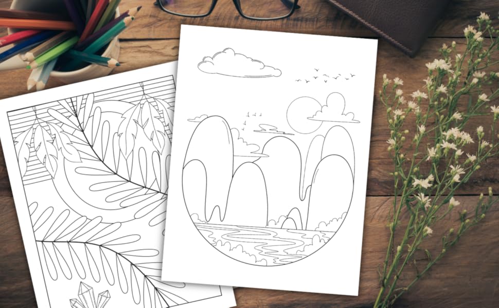Minimalist Boho Coloring Book: 60 Simple Aesthetic Designs for Stress ...