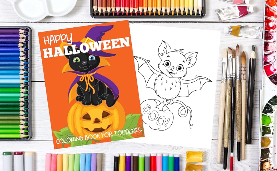 Happy Halloween Coloring Book for Toddlers (Halloween Books for Kids ...
