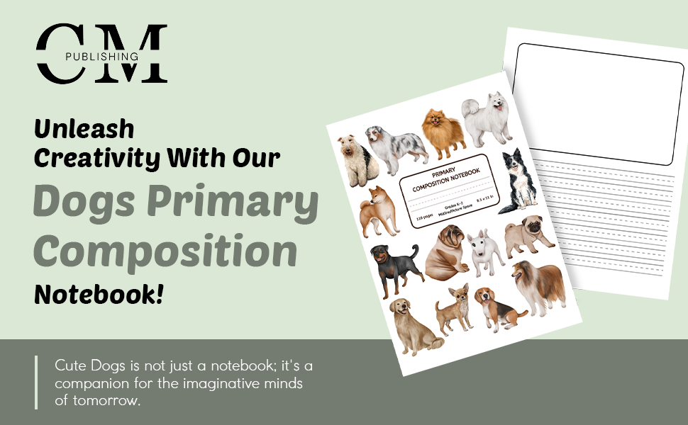Amazon.com: Primary Composition Notebook: Cute Dogs | Story Journal with Midlines and Picture ...