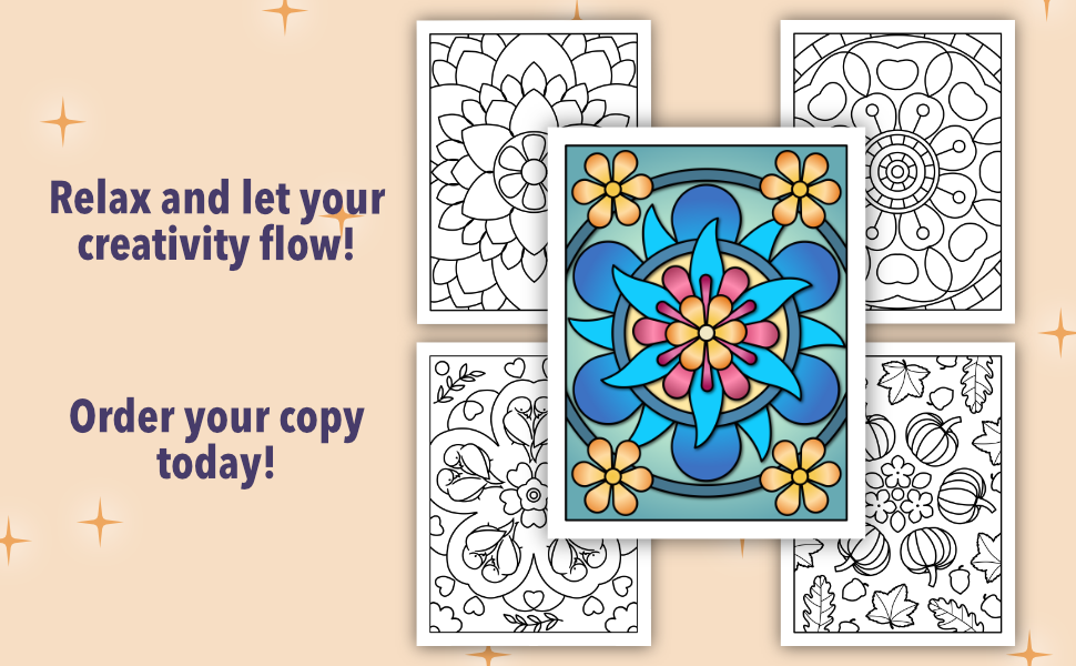 Amazon.com: Mindful Patterns Large Print Adult Coloring Book: 50 Relaxing Floral and Mandala ...
