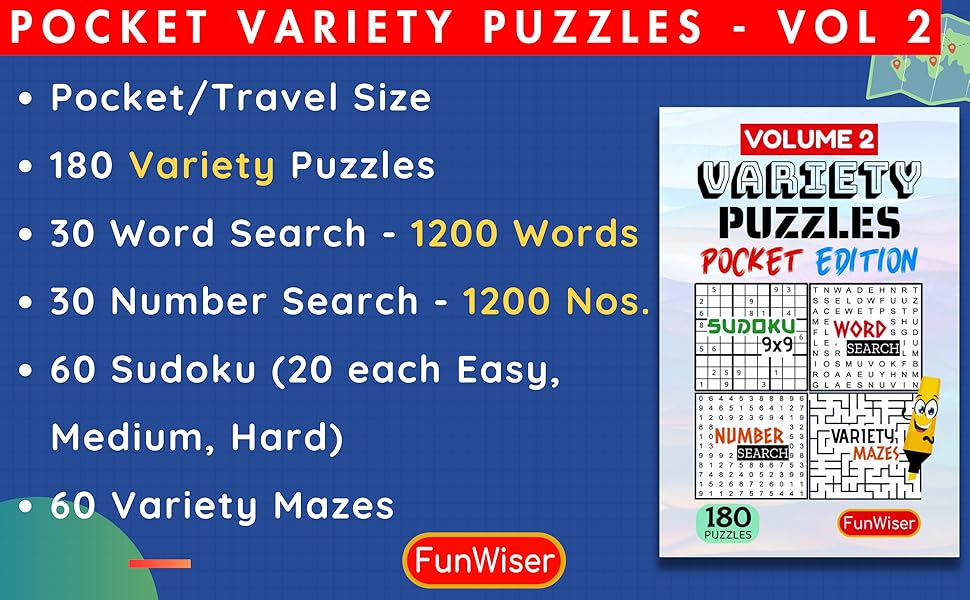 Variety Puzzles Activity Book for Adults - Pocket Edition - Volume 2: 180 Puzzles - Phone or ...