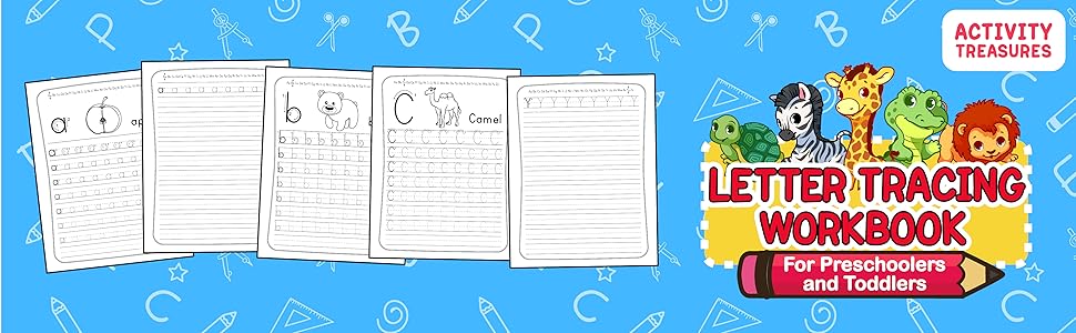Letter Tracing Workbook For Preschoolers And Toddlers: A Fun ABC ...