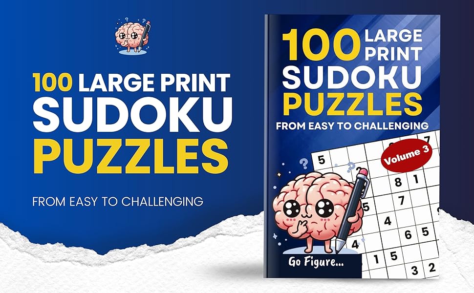 Go Figure...100 Large Print Sudoku Puzzles from Easy to Challenging Volume 3: 9x9 Grid Format ...