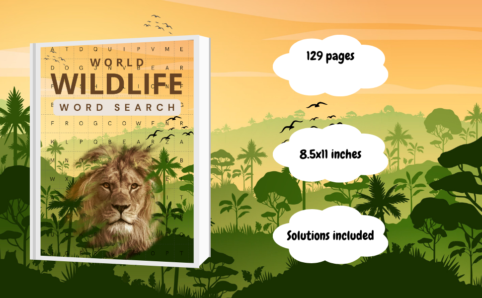 World Wildlife Word Search: an exciting wild hunt in 8.5x11 format ...