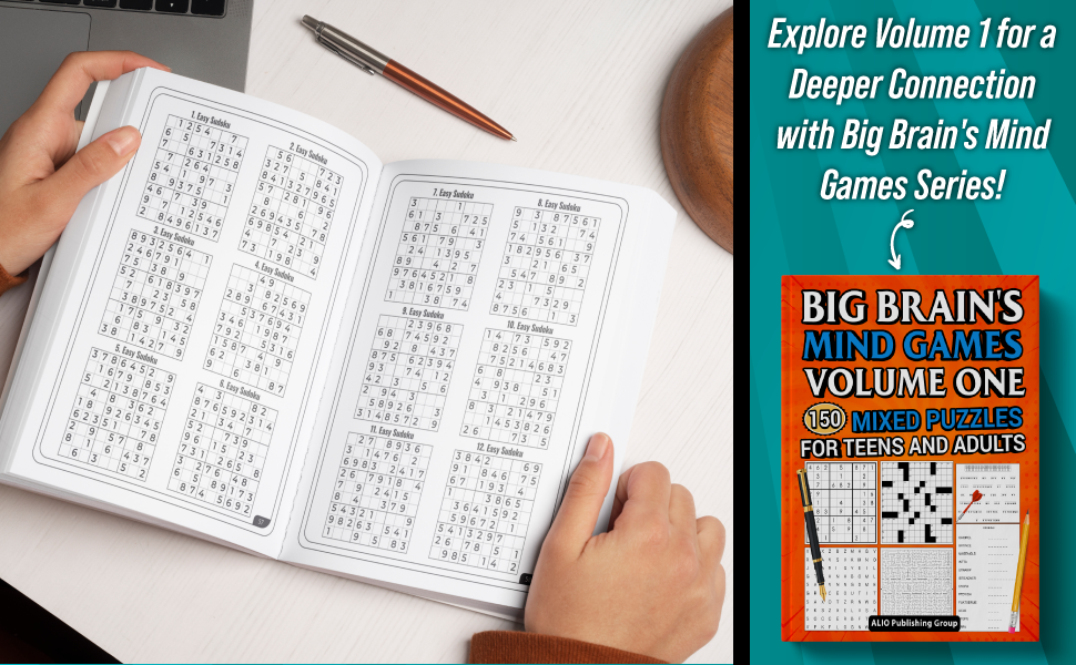 Big Brain's Mind Games Volume Two 300 Mixed Puzzles for Teens and Adults: A Logic Games Brain ...