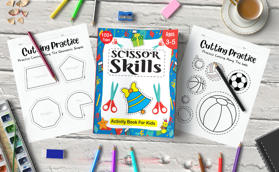 Scissor Skills activity book for kids: A Preschool book with 50 Fun and ...