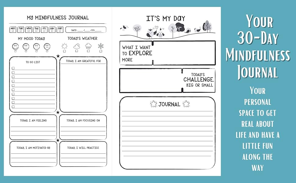 Amazon.com: My Mindfulness Journal: A 30-Day Journey for Teen Boys with ...