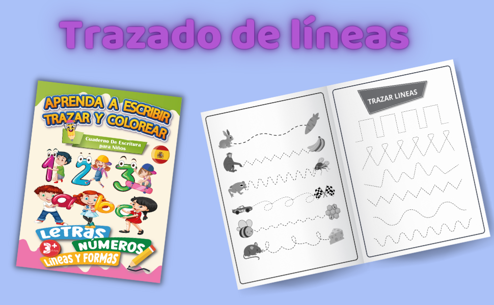Aprenda a Escribir Trazar Y Colorear Letras Números Líneas Y Formas ...