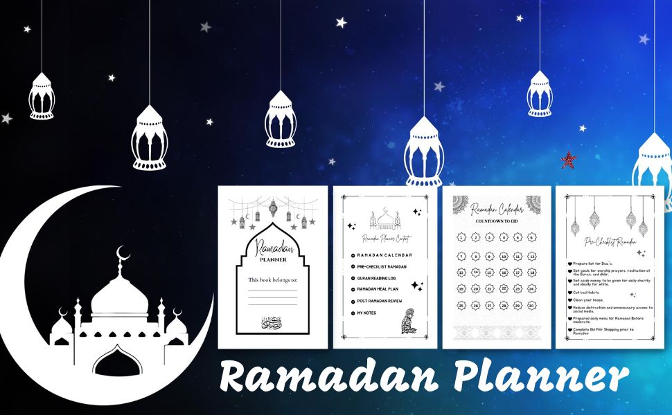 Ramadan Planner 2023: Ramadan Journal & Planner: 30 Days of Prayer, Fasting, Gratitude, Calendar ...