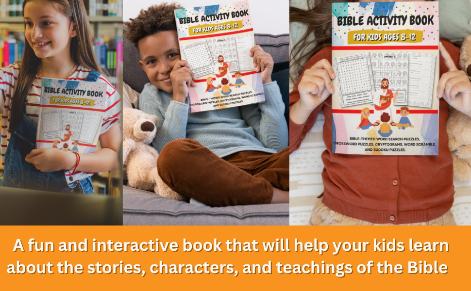 Bible Activity Book For Kids Ages 8-12: Sunday School Activity Book ...