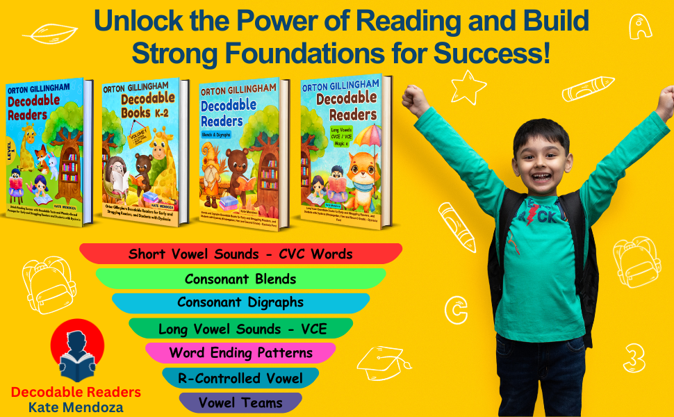 Orton Gillingham Decodable Readers: Blends and Digraphs Decodable Books ...