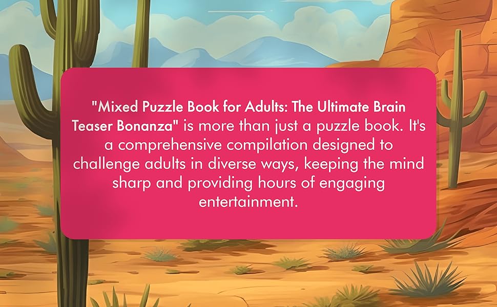 Mixed Puzzle Book for Adults : The Ultimate Brain Teaser Bonanza | Activity Book: Engage Your ...