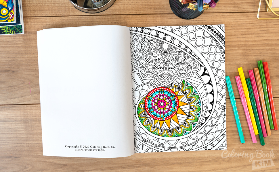 Amazing Patterns: Adult Coloring Book, Stress Relieving Mandala Style Patterns : Kim, Coloring ...