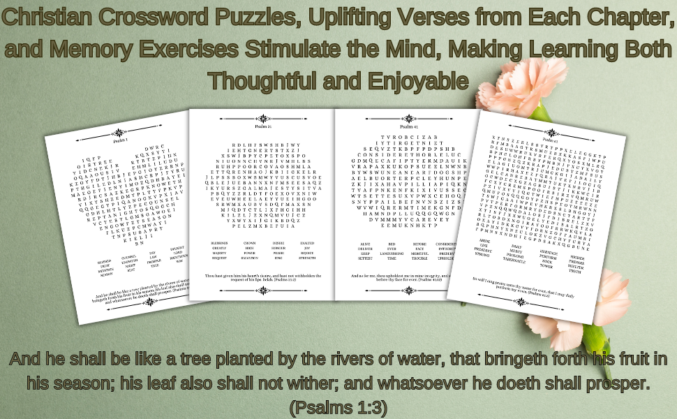 Bible Word Search Large Print for Adults Psalms 1-89: Christian ...