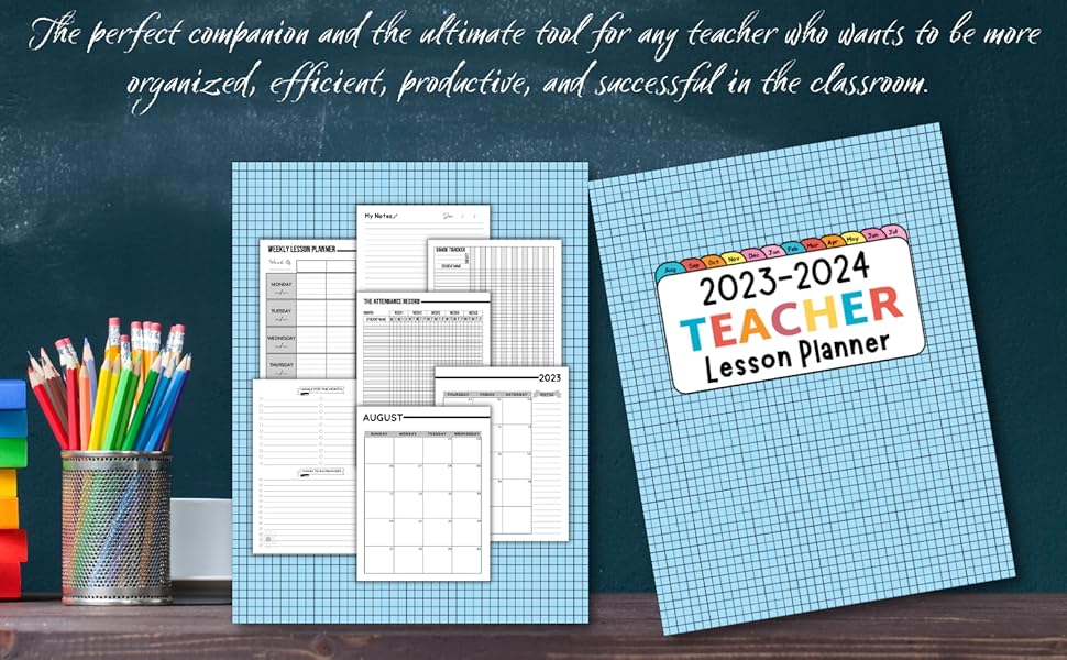 Teacher Lesson Planner 2023-2024: Simple Lesson Plan & Record Book Book ...
