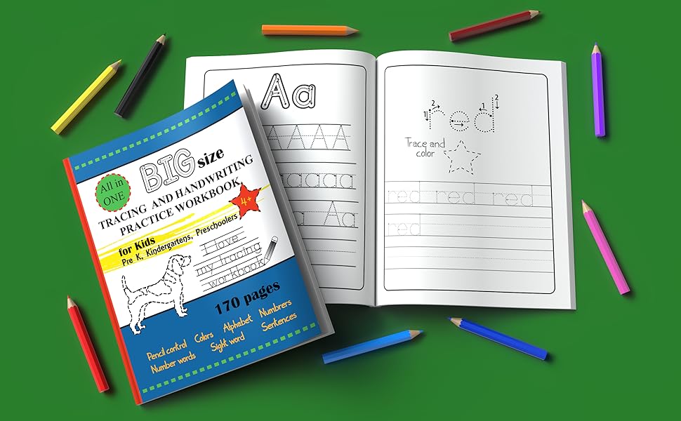 BIG Tracing and Handwriting Practice Workbook for Kids Letter tracing ...