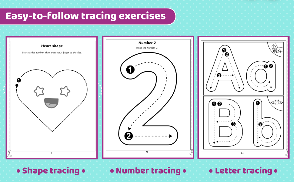 Amazon.com: Big Preschool Letter and Number Tracing: Large Letter ...