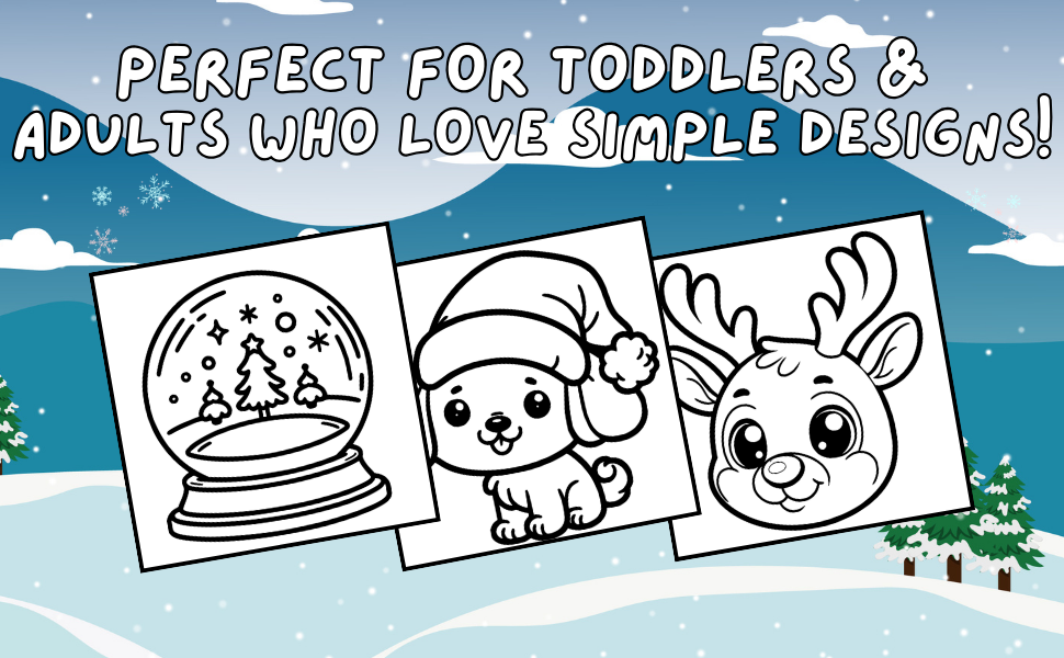 Colorful Fun Christmas Coloring Book for Toddlers: Cheerful Holiday ...