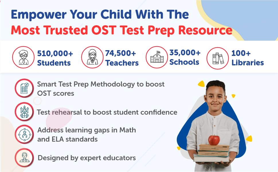 Ohio State Test Prep: 4th Grade Math Practice Workbook and Full-length ...