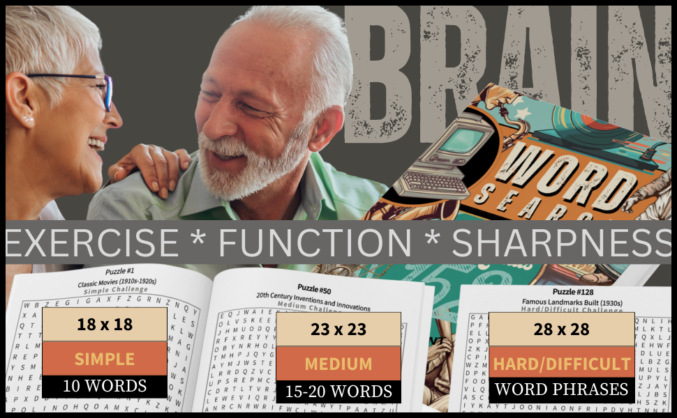 Amazon.com: Nostalgic Word Search Puzzles for Adults: 2000+ Large Print 20th Century Words to ...