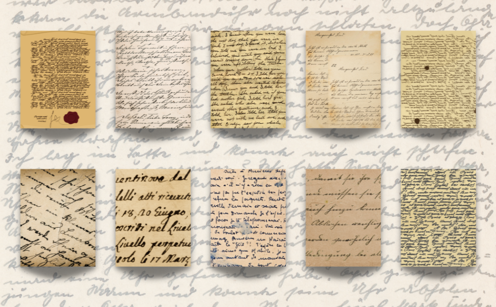 Vintage Handwriting Scrapbook Paper 8.5 x 11 Inches, 40 Pages: 20 ...