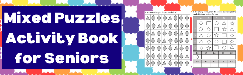 Mixed Puzzles Activity Book for Seniors: Workbook for Dementia and Alzheimer's Patients: Sathya ...