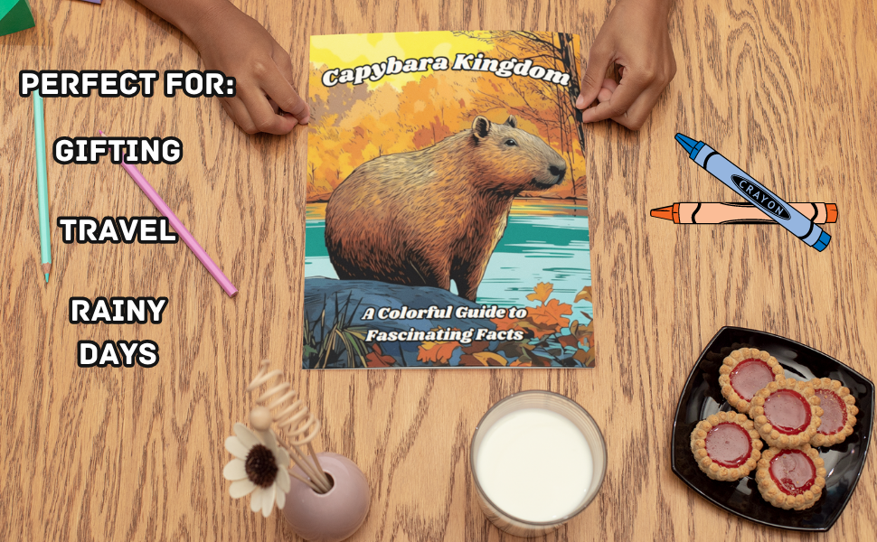 Capybara Colors: Fun Facts & Coloring Book: Discover the World of ...