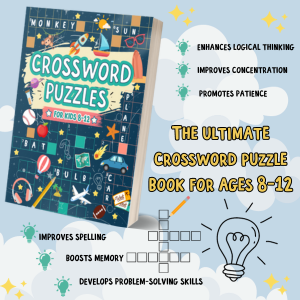 Crossword Puzzles For Kids 8-12: Fun And Educational Crossword Activity ...