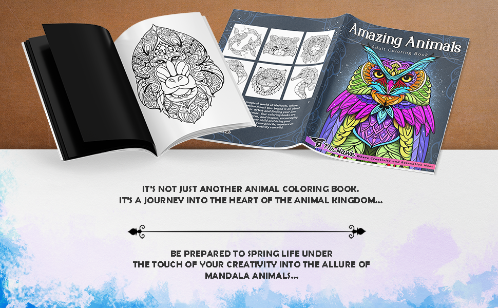 Amazon.com: Amazing Animals Adult Coloring Book: Mindful and Relaxing ...
