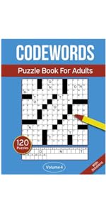 Codewords Puzzle Book For Adults: Code Breaker Puzzle Book With 120 Codeword Puzzles For Adults ...