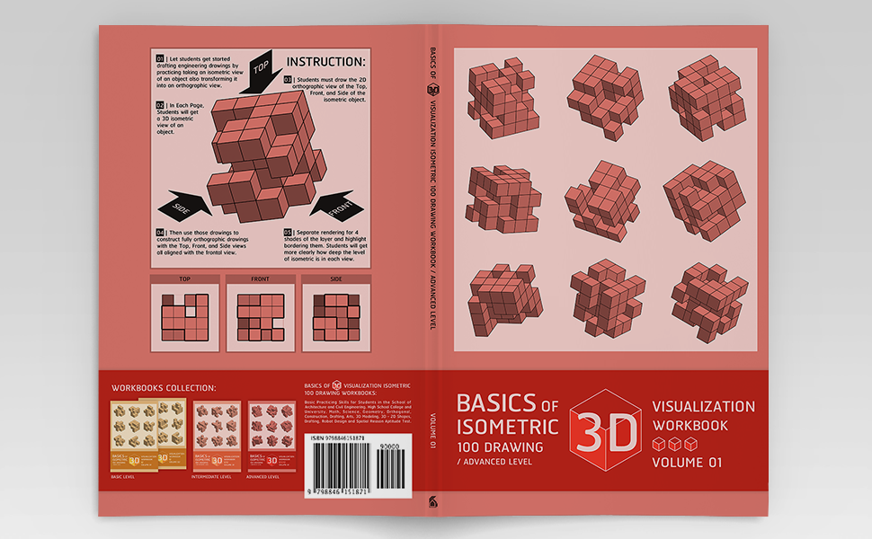 BASICS OF 3D VISUALIZATION ISOMETRIC 100 DRAWING WORKBOOK / ADVANCED ...