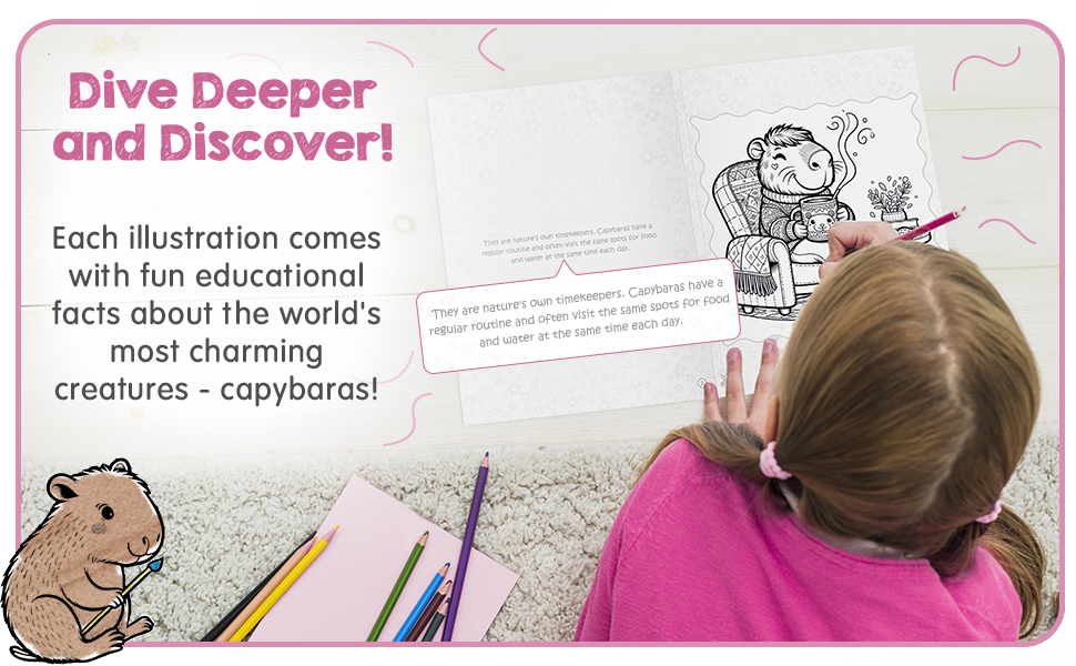 Amazon.com: Coloring Book for Kids and Toddlers: Cute Capybaras Stories ...
