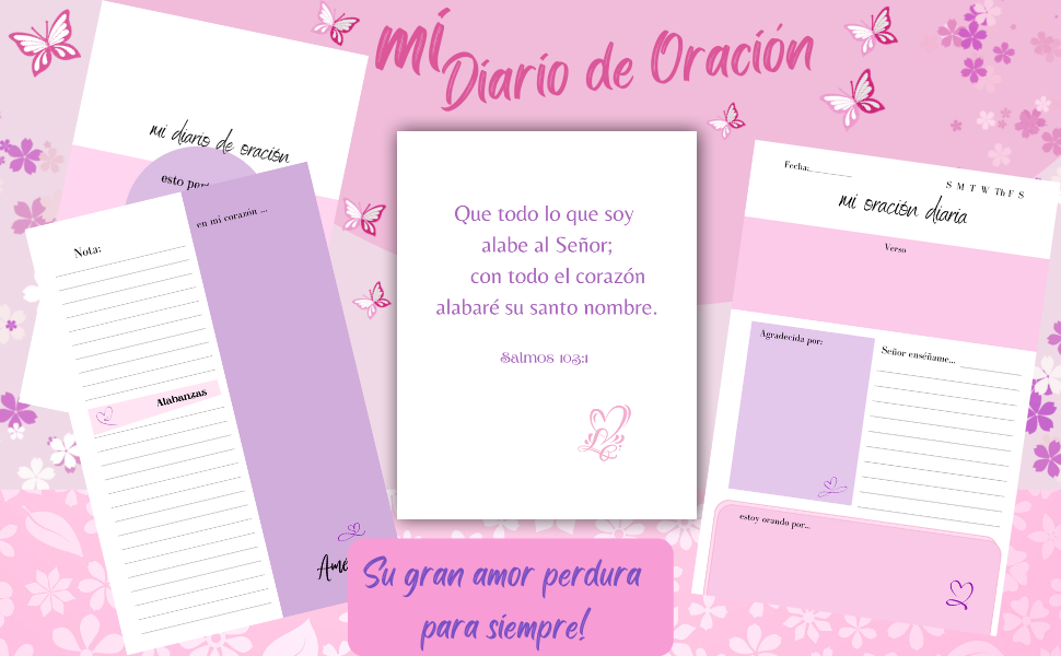 Amazon.com: Mi Diario De Oración: Un Diario De Oraciones Guiadas, Con ...